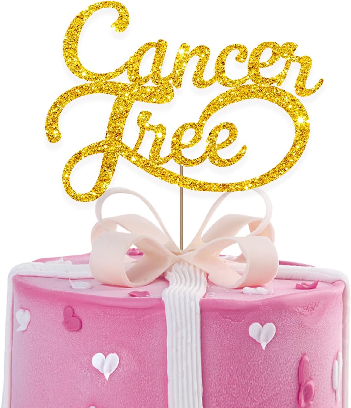 Amazon.com: Cancer Free Cake Topper, Breast Cancer Awareness Cake Decor ...