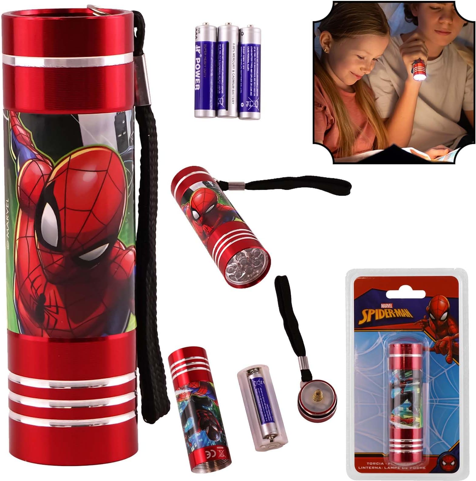 Flashlight Torch, 9 LED Torch with Colors LED Flashlight Mini Torch for ...