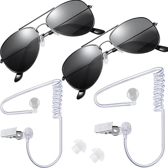 Amazon.com: 2 PCS Cosplay Toy Security Guard Costume - Spy Accessories ...