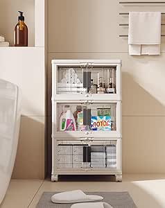 Amazon.com - OlarHike 23QT Stackable Storage Bins with Lids - Folding ...