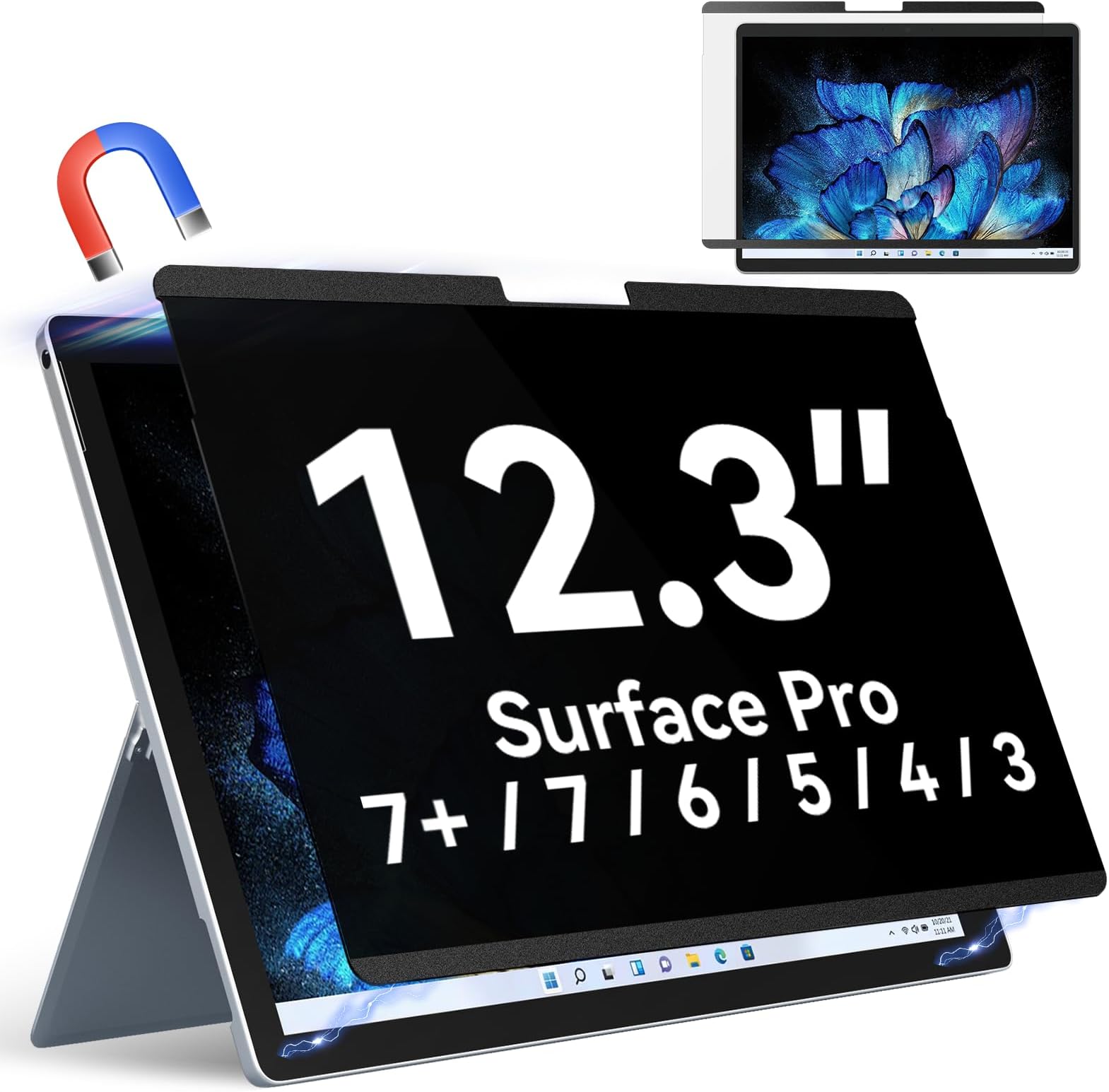 Amazon.com: ZBRANDS // Microsoft Surface Pro Magnetic Privacy Screen ...
