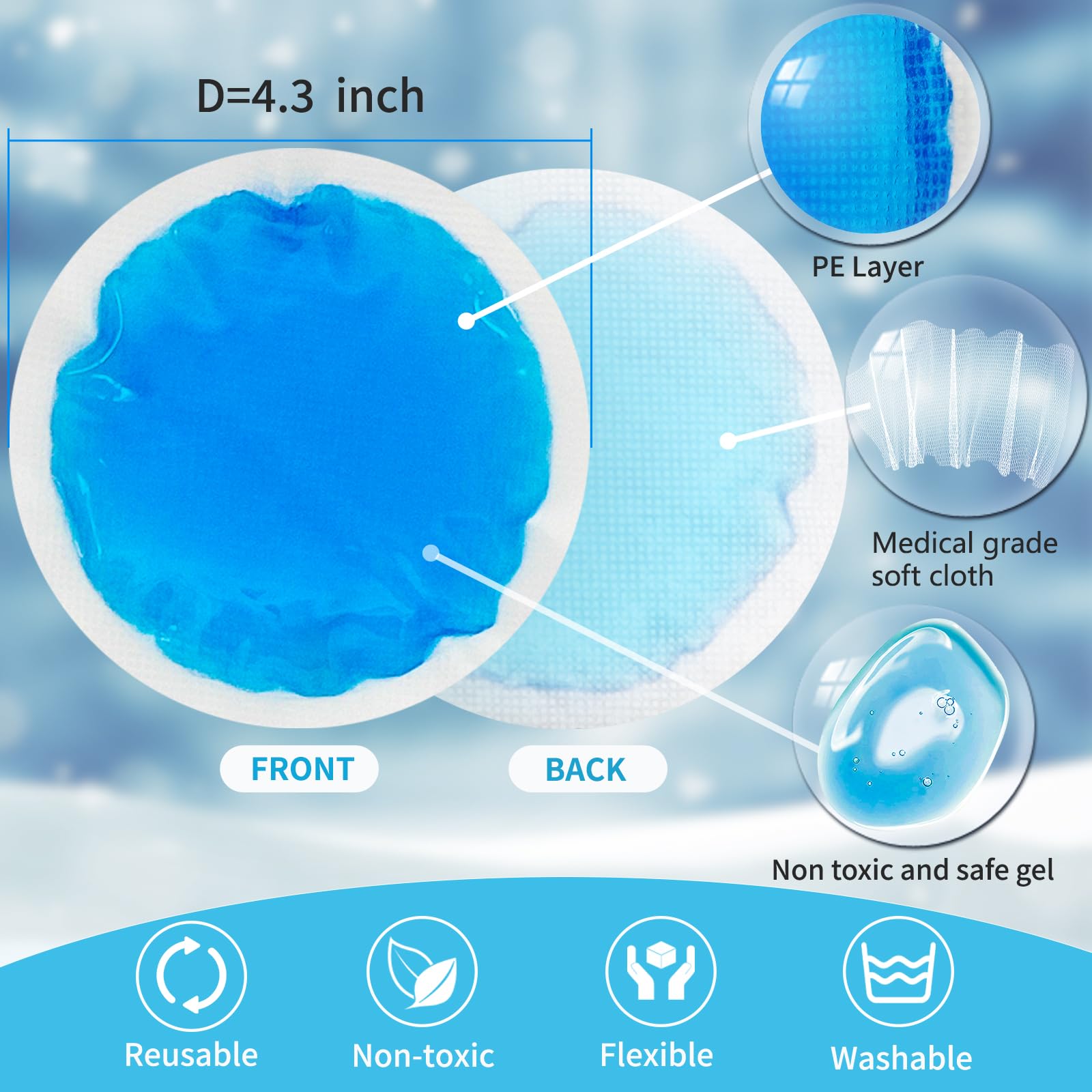 Snapklik.com : 50 Pack Small Ice Packs For Injuries Reusable,Hot & Cold ...
