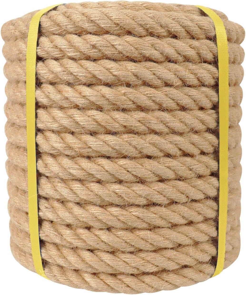 Twisted Manila Rope - 1.5 Inch × 50 Feet - Natural Jute Rope - Thick ...