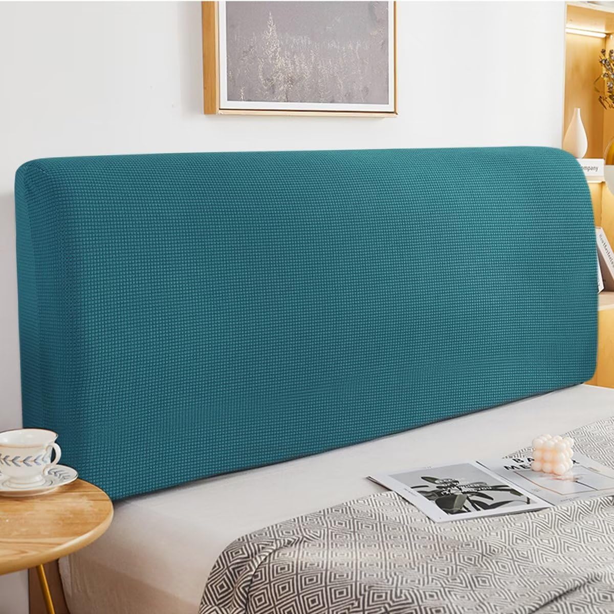 Amazon.com: LC&QS Stretch Bed Headboard Slipcover,Thick Fabric Solid ...