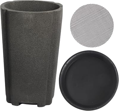 Amazon.com: Matri Owen - Plant Pots with Drainage - 6 inch Plastic ...