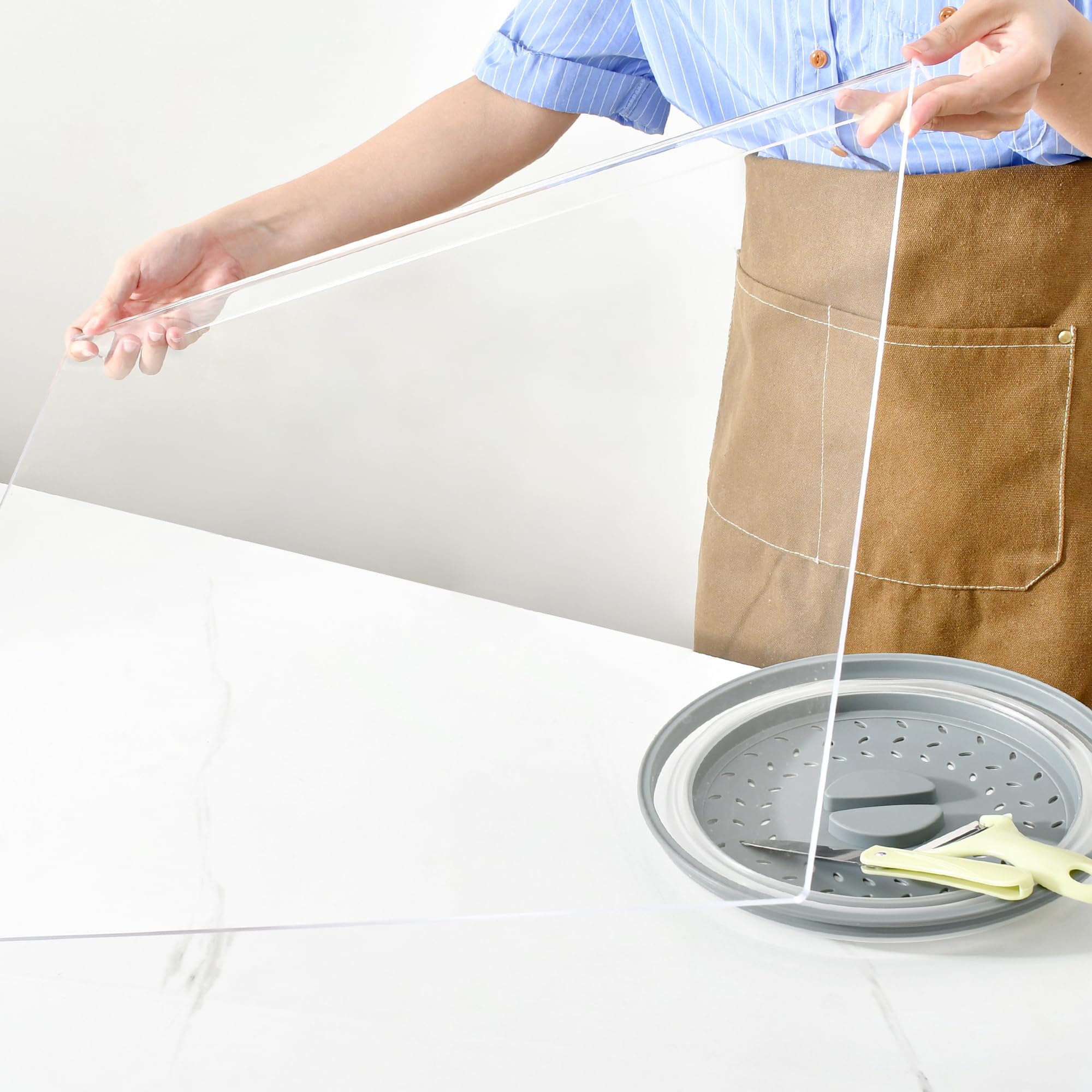 Amazon.com: Acrylic Cutting Board with Counter Lip, 24x18 x 0.2 ...