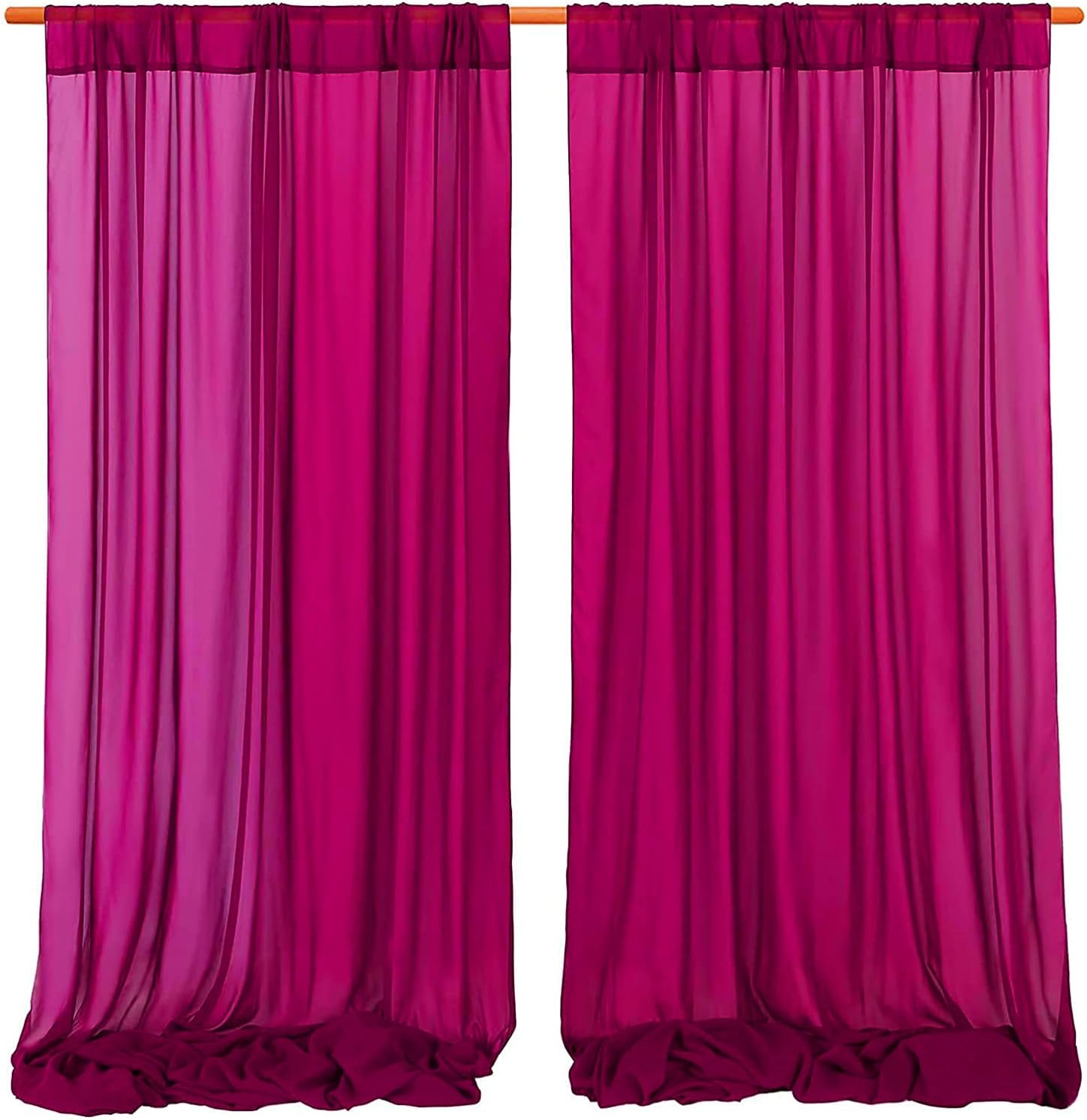 Amazon.com: MDS 10ftx10ft Chiffon Backdrop Curtain Panels,Two Pages ...
