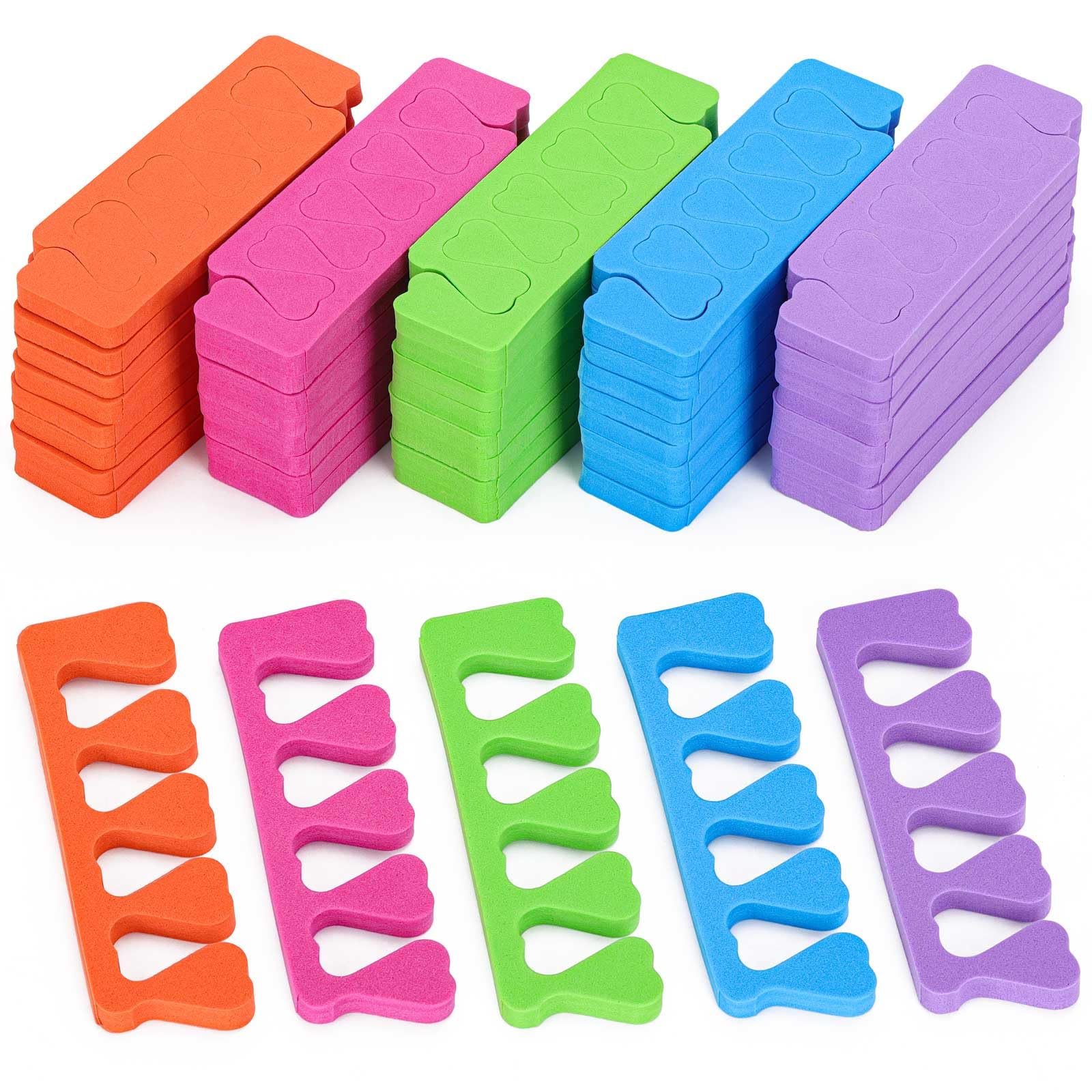 Amazon.com : 80pcs Sponge Toe Separators Pedicure Set for Nail Polish ...