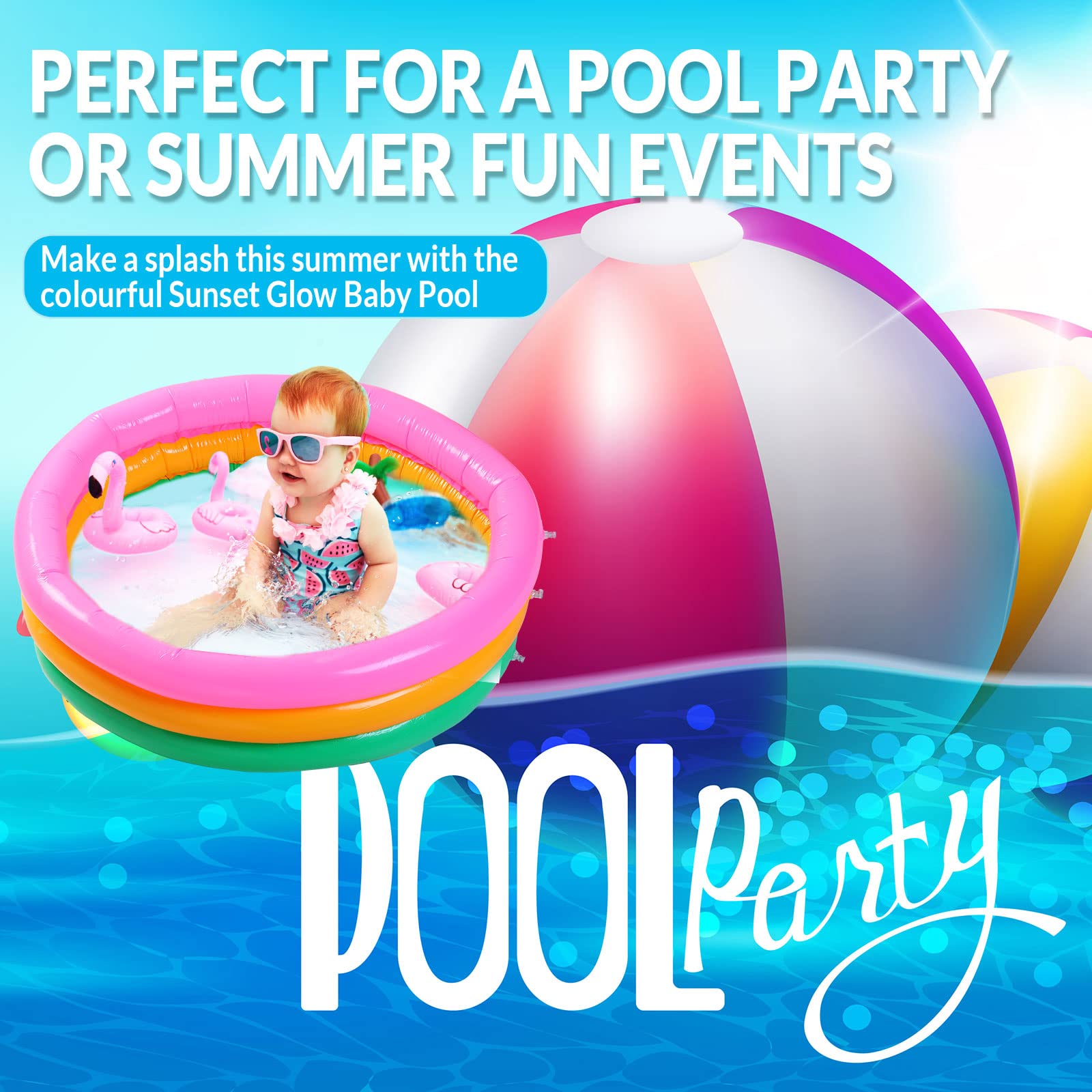 Snapklik.com : Jerify 6 Pack Kiddie Pool For Toddler 34 X 10 Inch ...