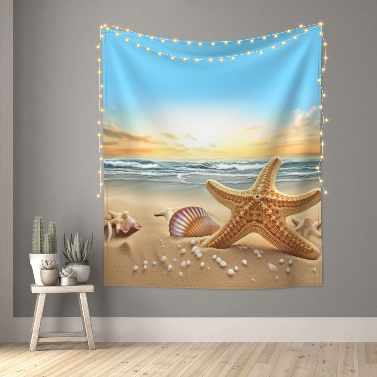 Papel Pintado Con Estampado De Estrellas De Mar