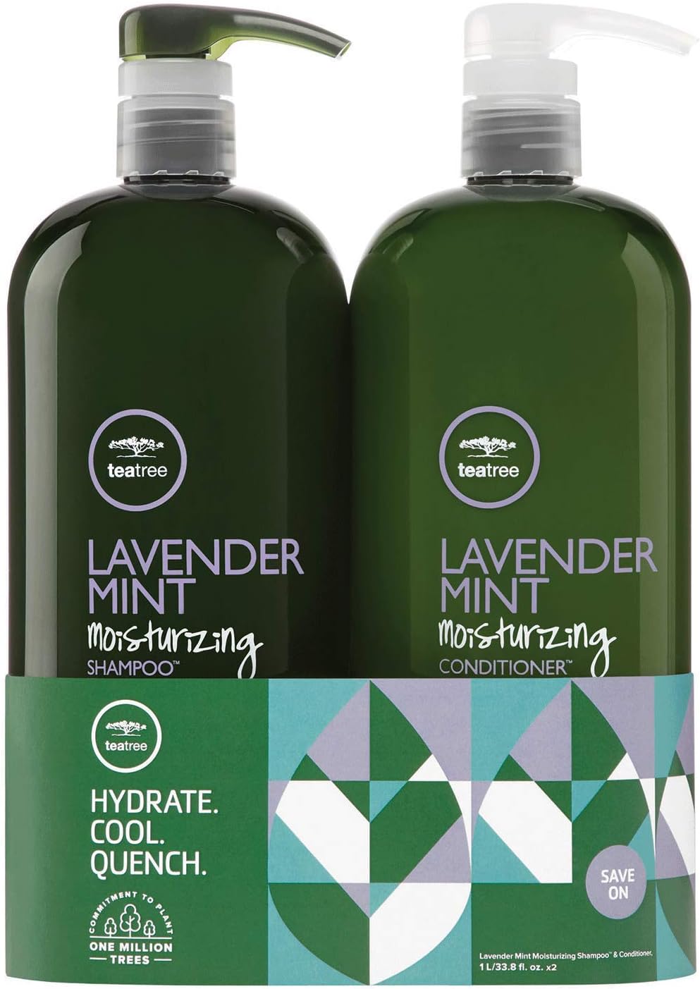 Amazon.com: Tea Tree Lavender Mint Shampoo and Conditioner Duo Set ...