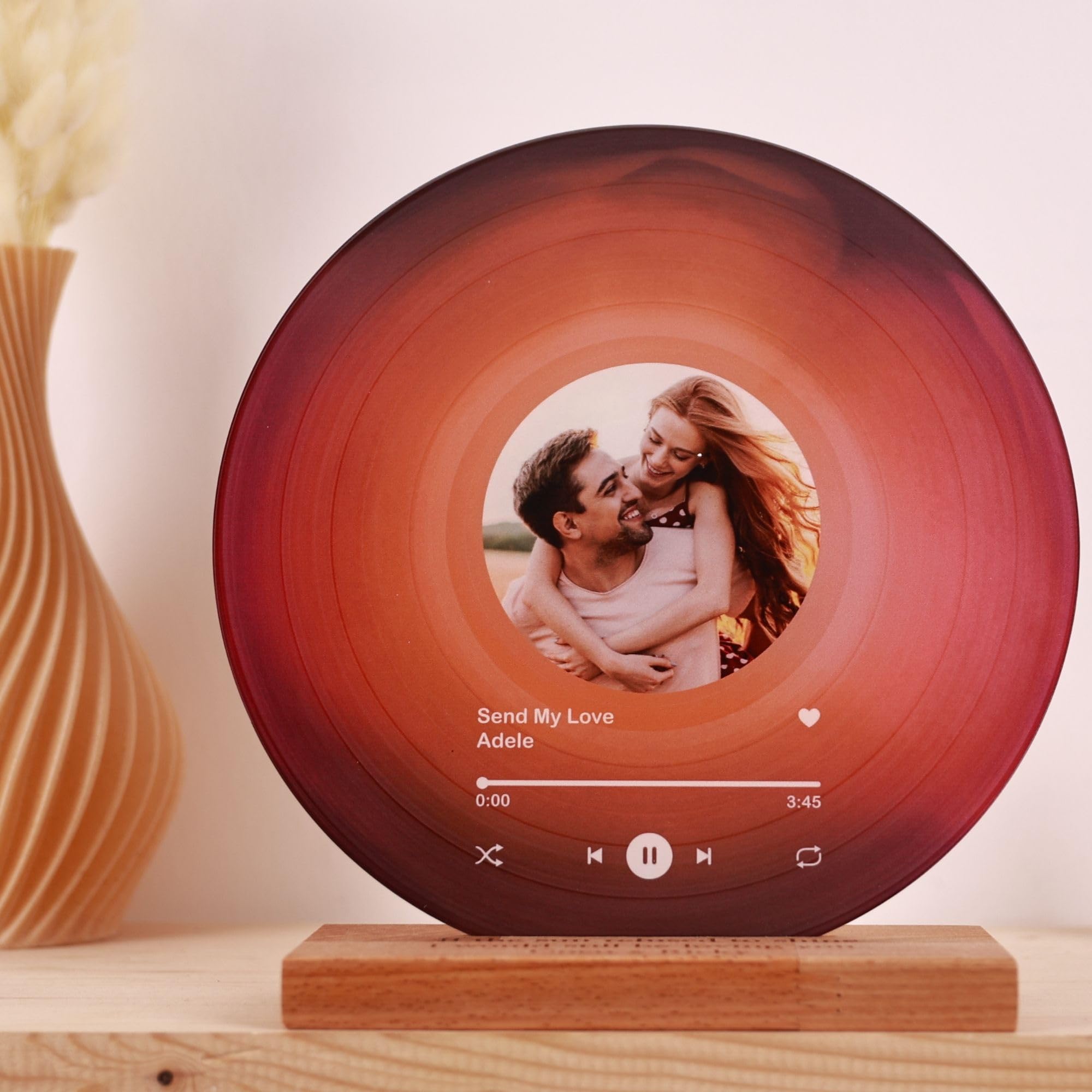 Personalized Vinyl Record with Photo - Custom Acrylic Song Plaque ...