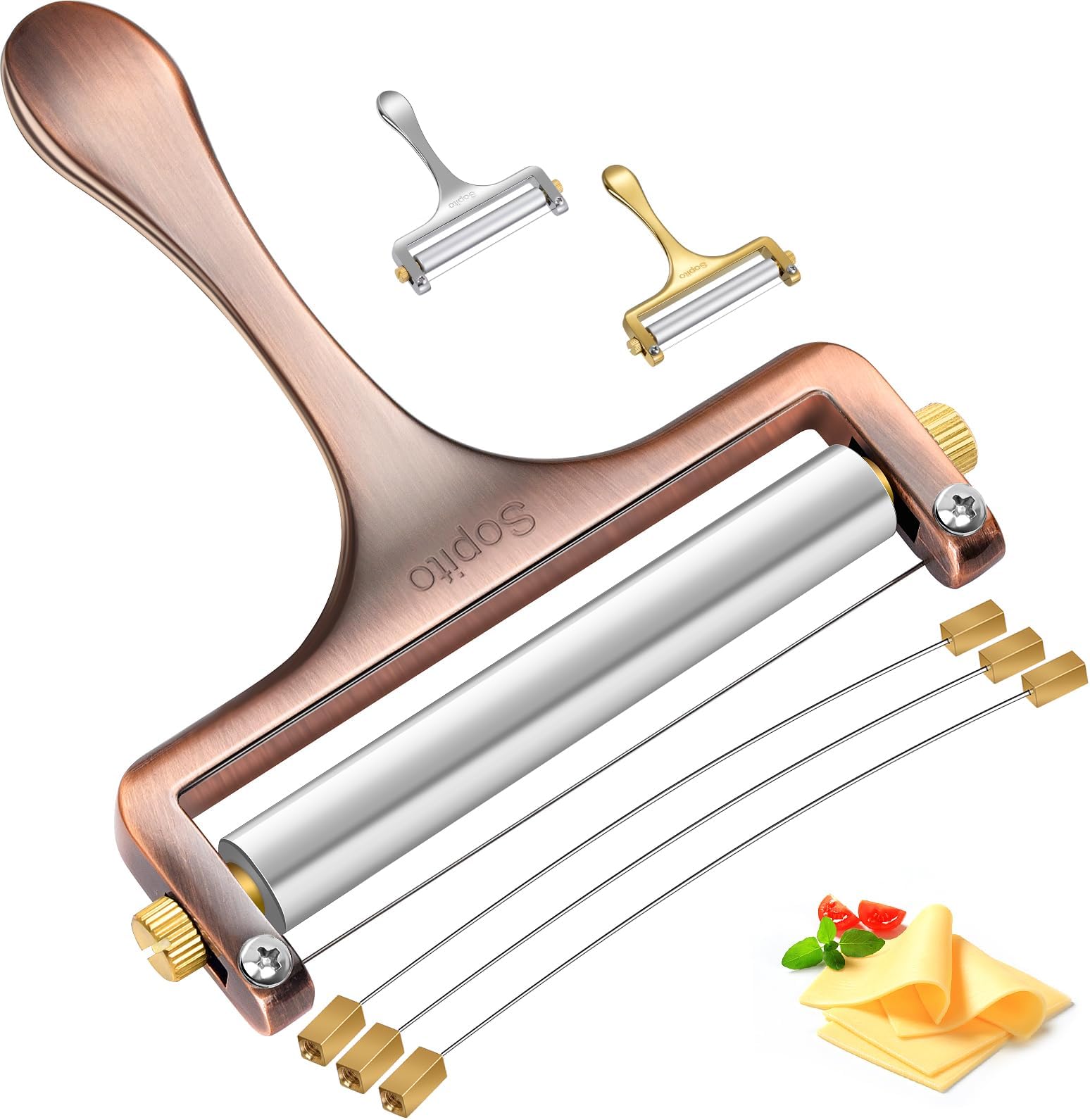 Amazon.com: NentMent 3 Pack Cheese Slicer Handheld 2 Side Wire Blade ...