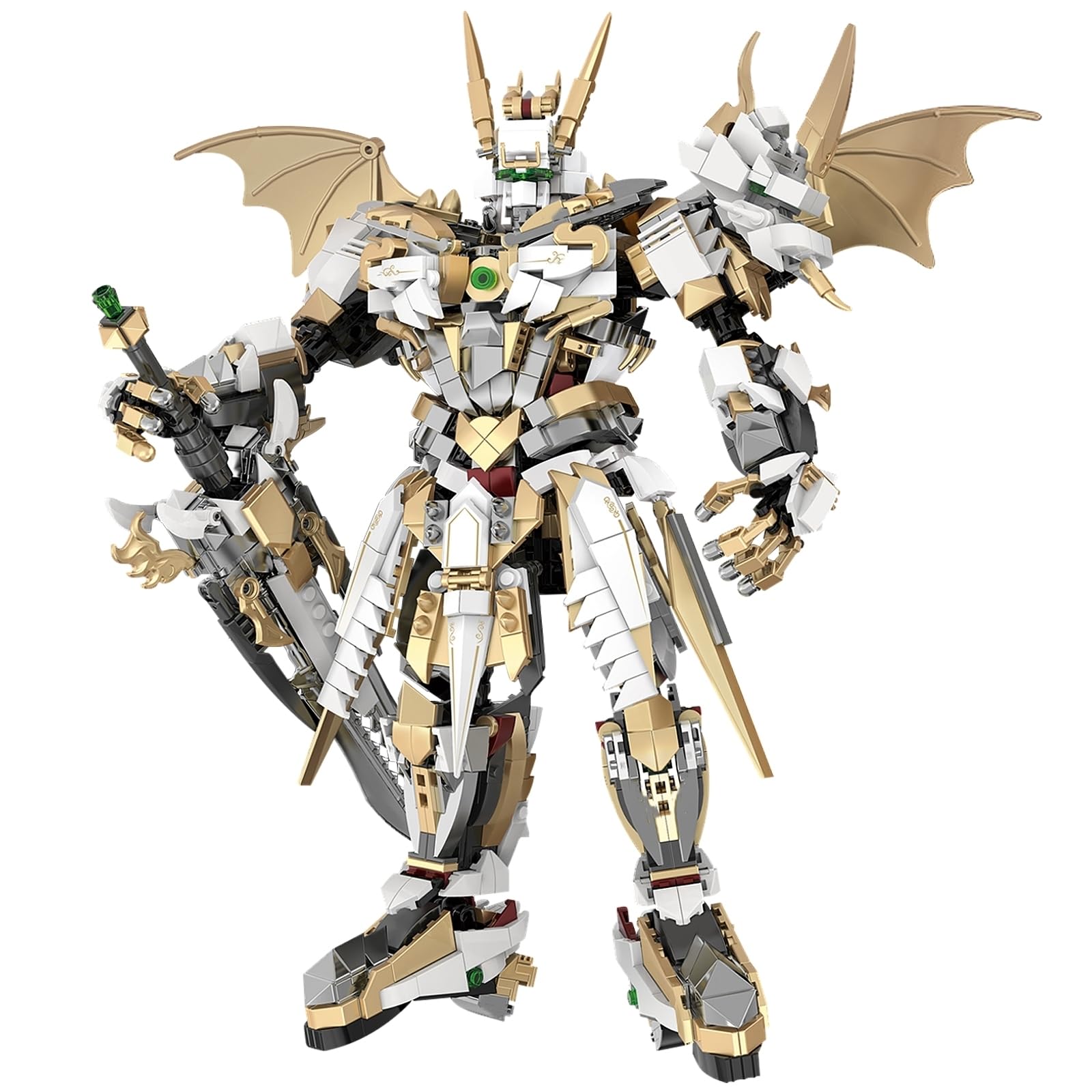 Amazon.com: HIGH GODO Hero Mech Building Blocks Set for Adults，Golden ...
