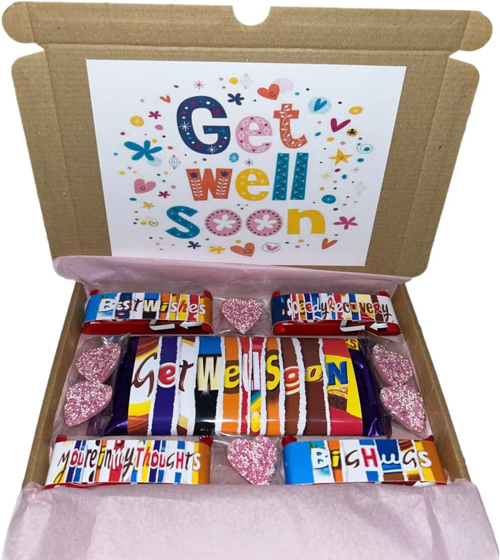 Personalised Get Well Soon Chocolate Gift Box : Amazon.co.uk: Grocery