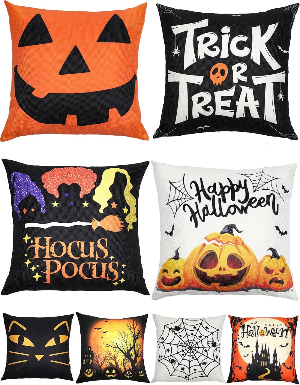 Amazon.com: Halloween Decorations Set Of 4 Double-Sided Print Pillow ...