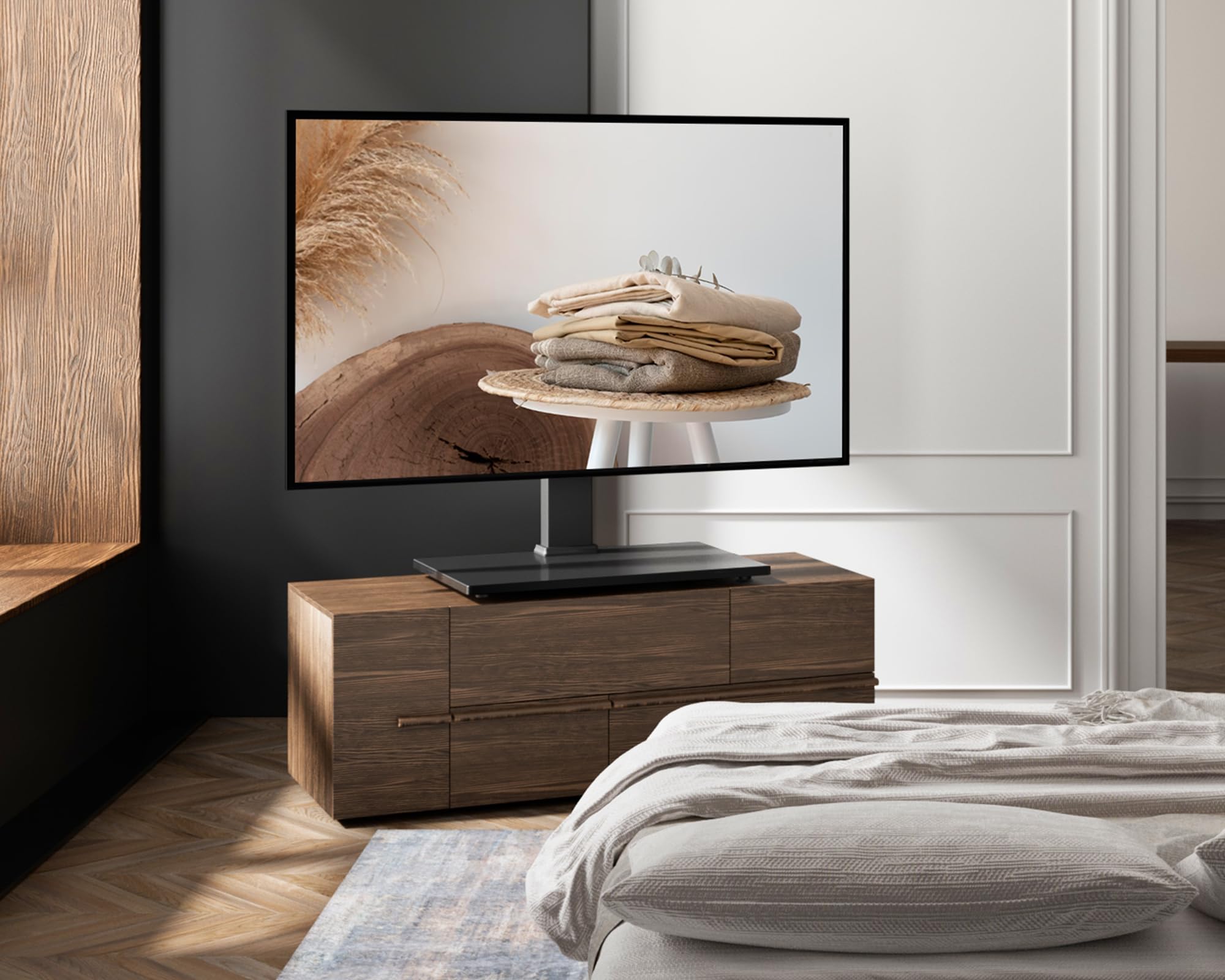 Snapklik.com : FITUEYES Universal TV Stand, Swivel TV Table Stands For ...