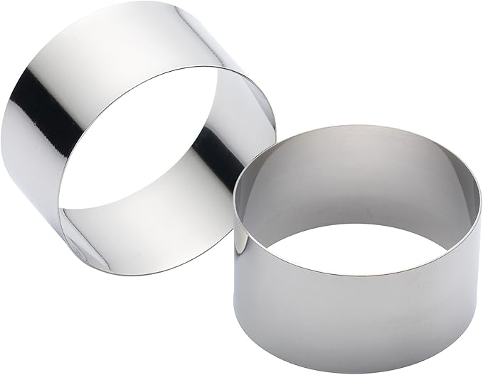 Amazon.com: KitchenCraft Cooking Rings, Stainless Steel, 7 x 3.5 cm ...