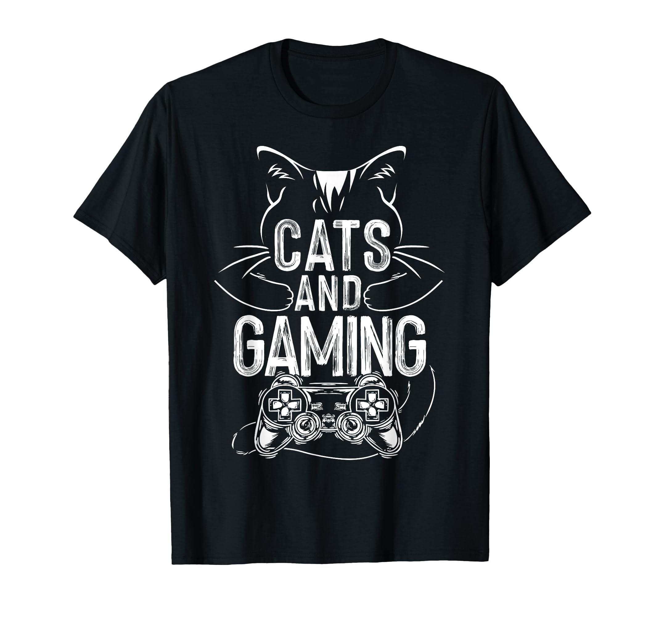 Amazon.com: Cats And Gaming Funny For Gamer, Cat Lover, Cat Mom, Cat ...