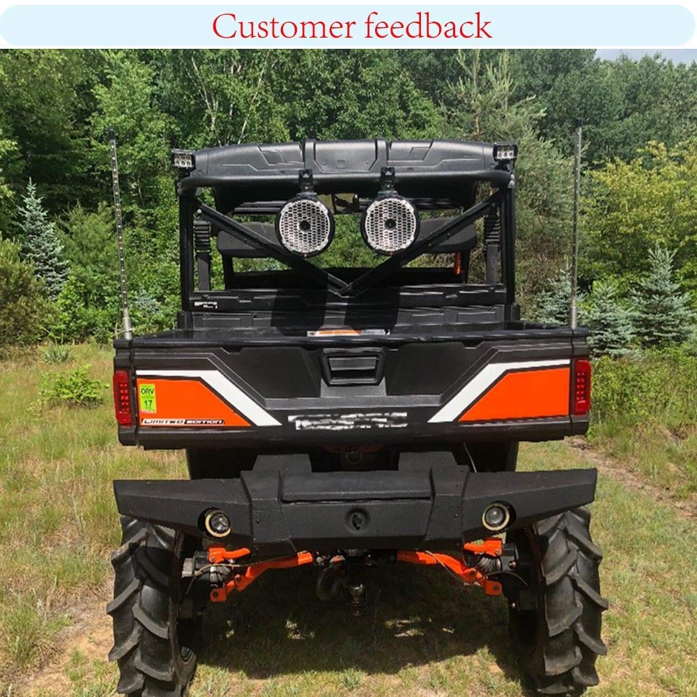 Snapklik.com : Rear Roof Roll Cage Bar LED Backup Lights Mount Brackets ...