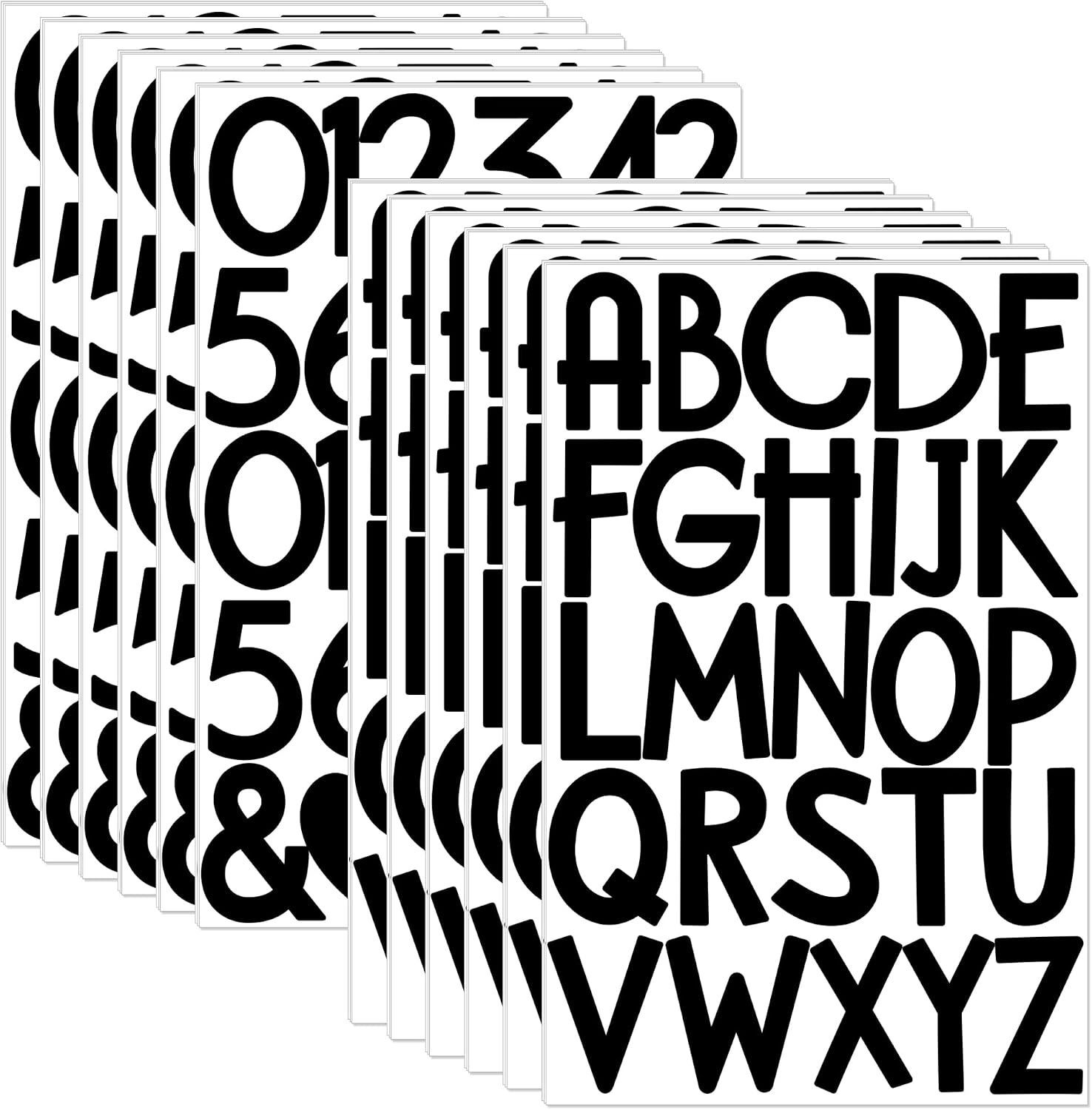 Amazon.com: 36 Sheets Letter Stickers Large 1080 PCS Alphabet Stickers ...