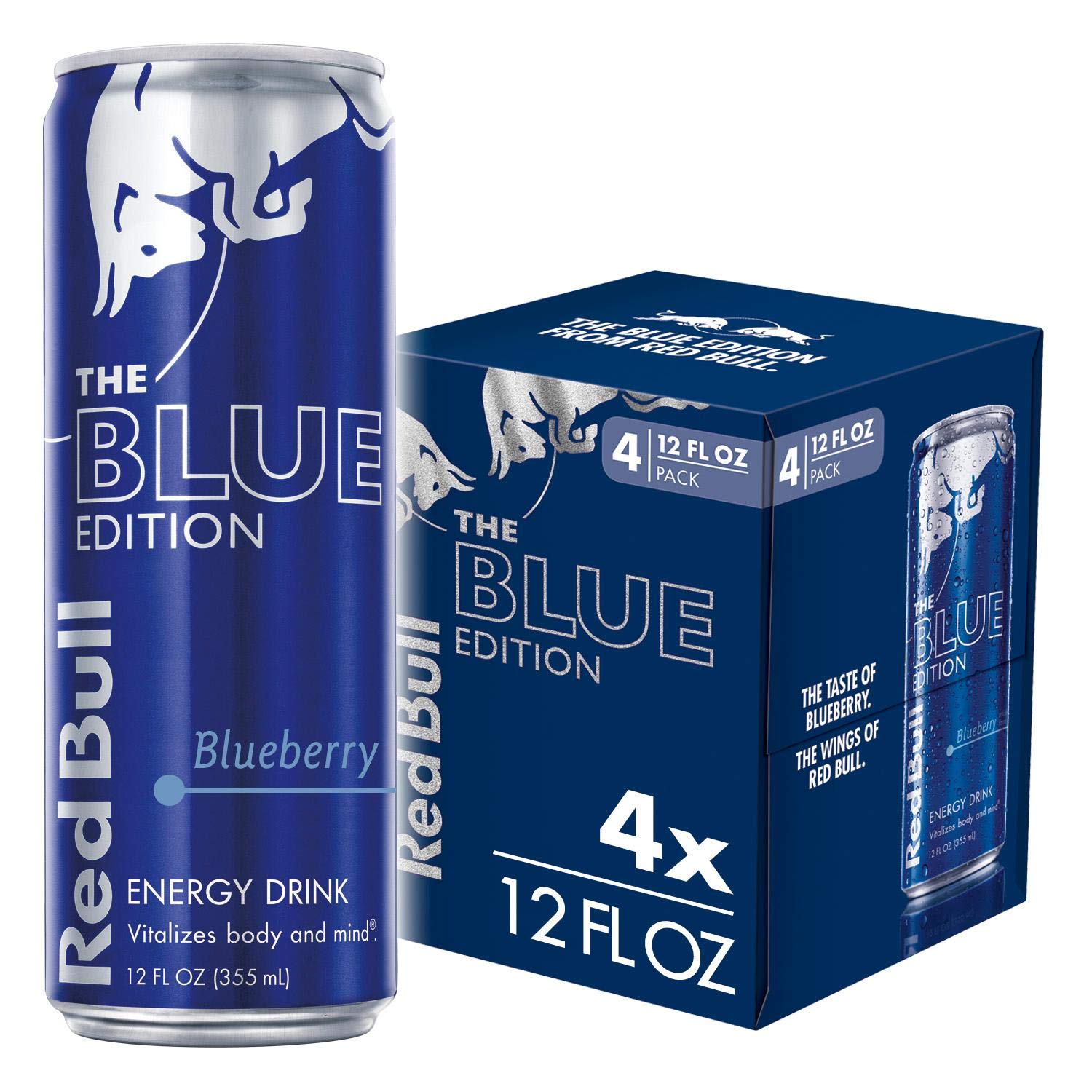 Amazon.com : Red Bull Blue Edition Energy Drink, Blueberry, with 114mg ...