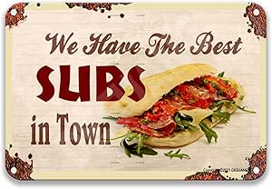 Amazon.com: Burger Shop We Have The Best Subs In Town Metal Tin Sign ...