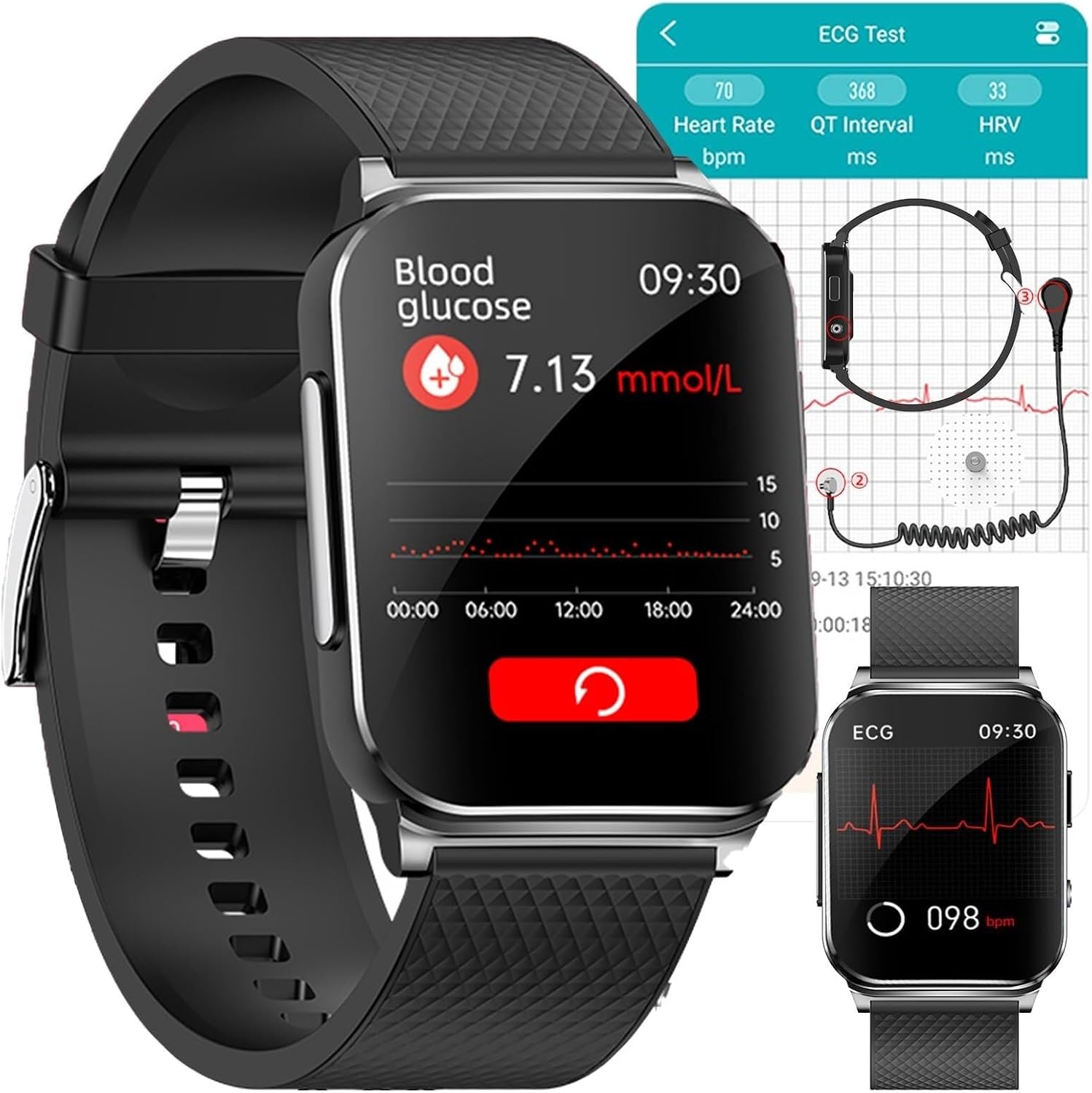 Reloj Medidor De Glucosa En Sangre Sin Pinchazos,Rastreador De ...