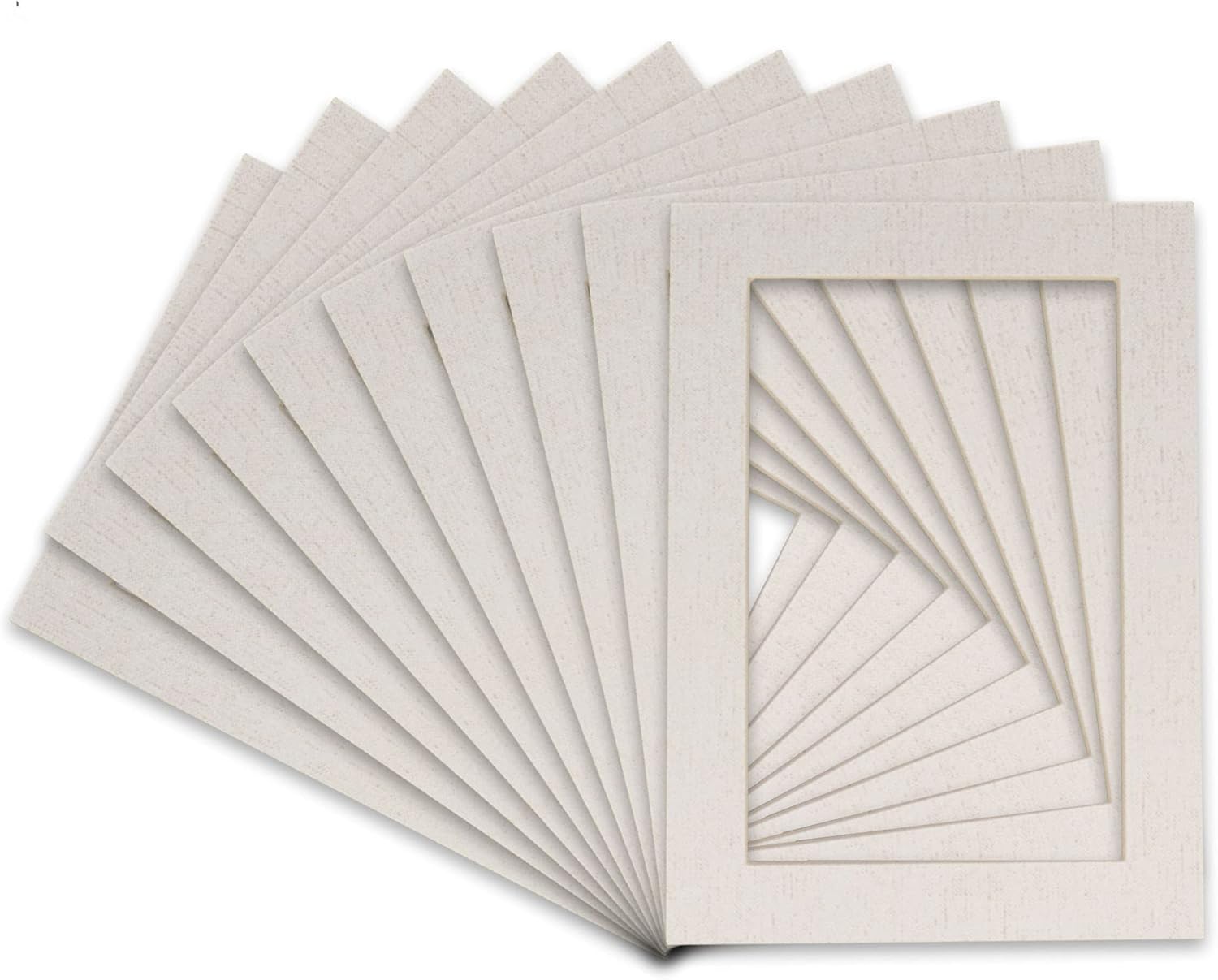 18x24 Mat for 12x18 Photo - Precut White Linen Canvas Picture Matboard ...