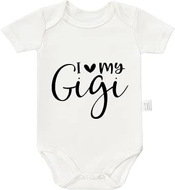 Amazon.com: TENUB I Love My Gigi Bodysuits, Cute Infant Toddler Boy ...