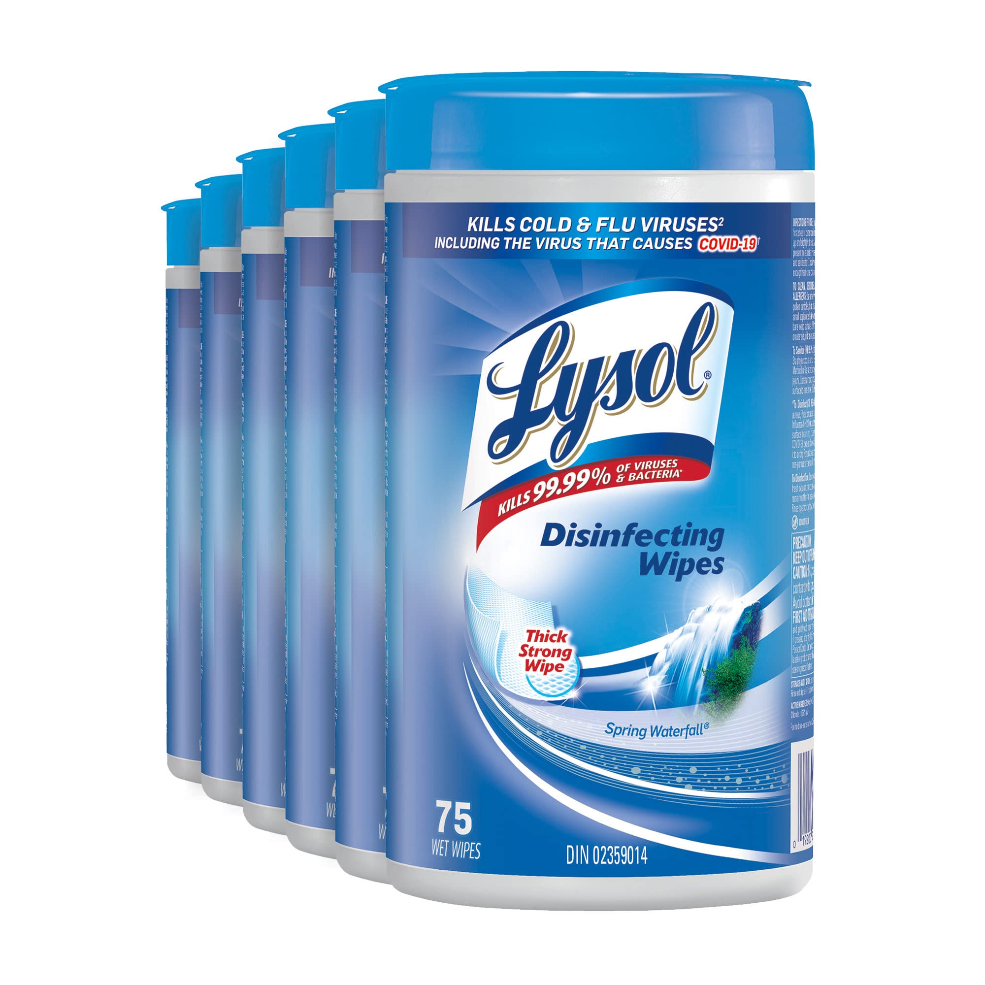 Lysol Disinfecting Wipes, Spring Waterfall, Thick Strong Wipe, Kills 99 ...