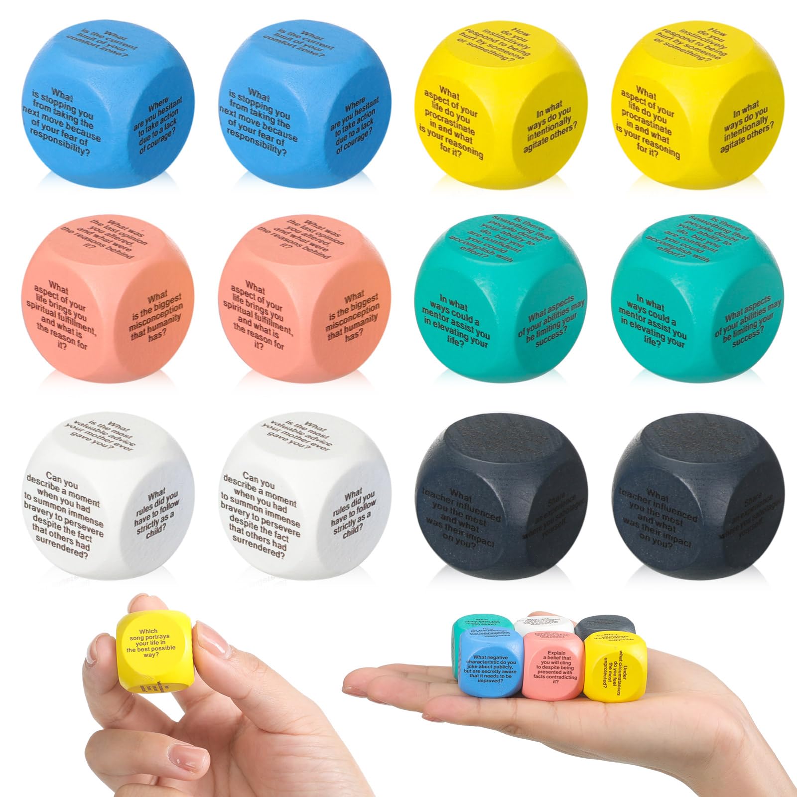 Snapklik.com : Jenaai 12 Pcs Conversation Ice Breaking Cubes Social ...