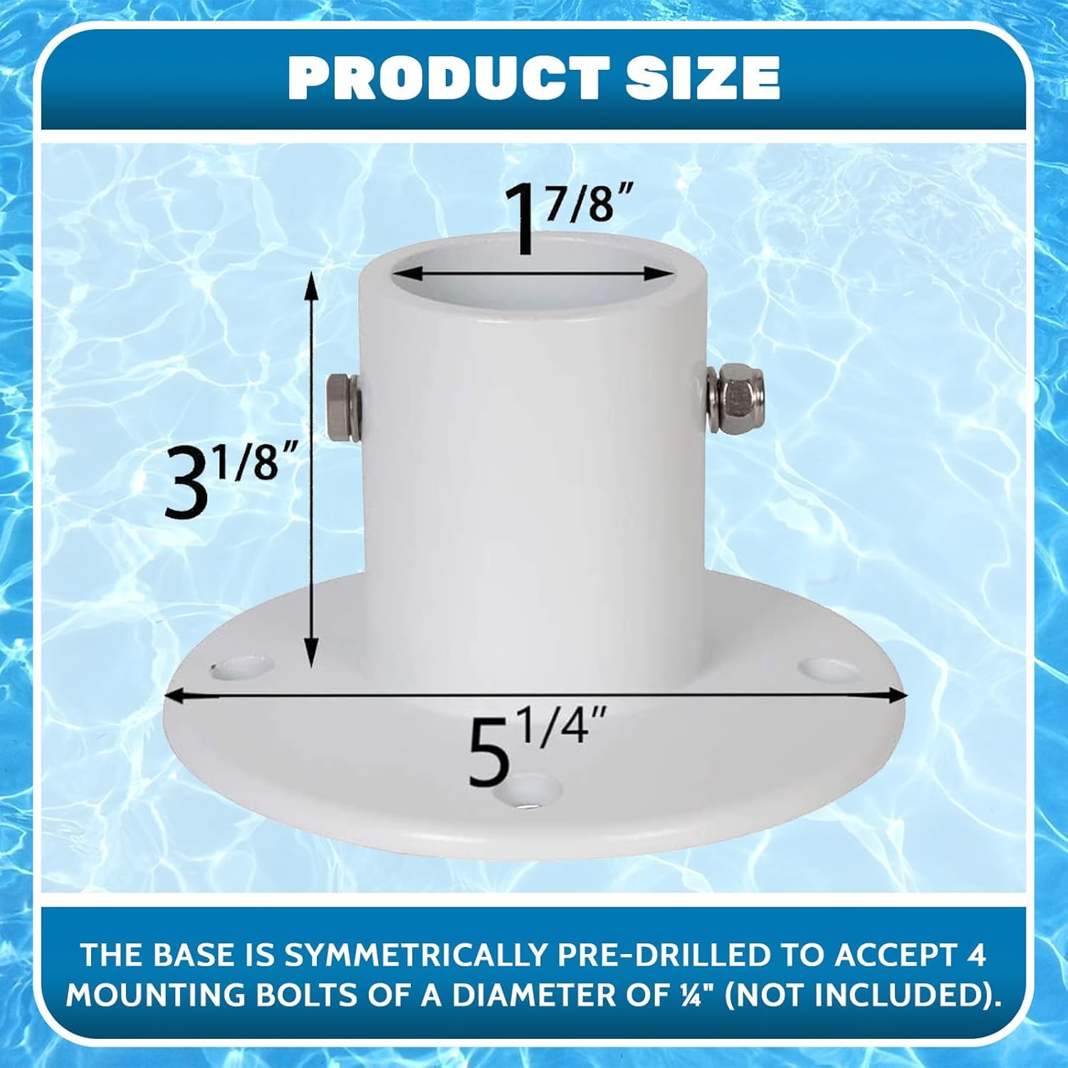 Snapklik.com : ECOTRIC Deck Anchor Flange Cast Aluminum Above Ground ...