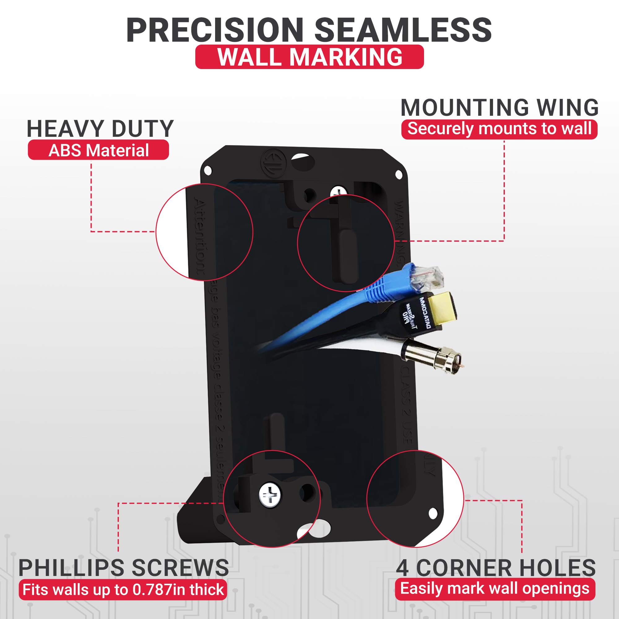 Snapklik.com : BestMounts Low Voltage Mounting Bracket 1 Gang, 12 Pack ...