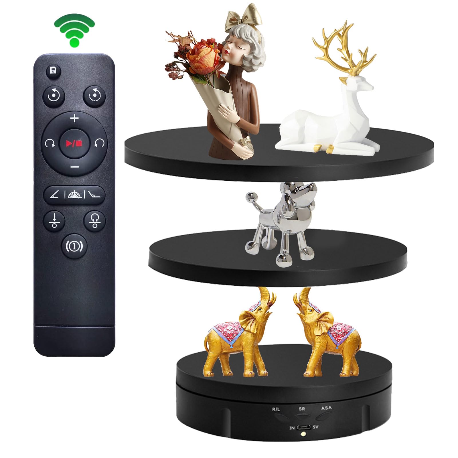 Amazon.com - Rotating Display Stand, 3 in 1 Motorized Rotating Display ...