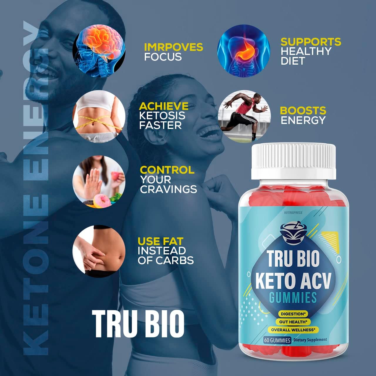 Nutrixpress TruBio Keto ACV Gummies – Nuevas gomitas de vinagre de ...
