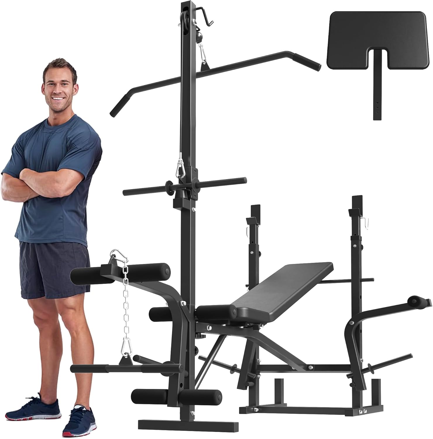 Mikolo 8 in 1 Olympic Weight Bench Set with Leg Philippines | Ubuy