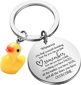 Amazon.com: LBTVO Funny Ducking Key Chain, Inspirational Cute Duck ...