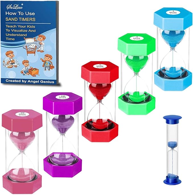 SuLiao Sand Timers 1/2/3/5/10/30 Minute, Plastic Hourglass Sand Timer ...