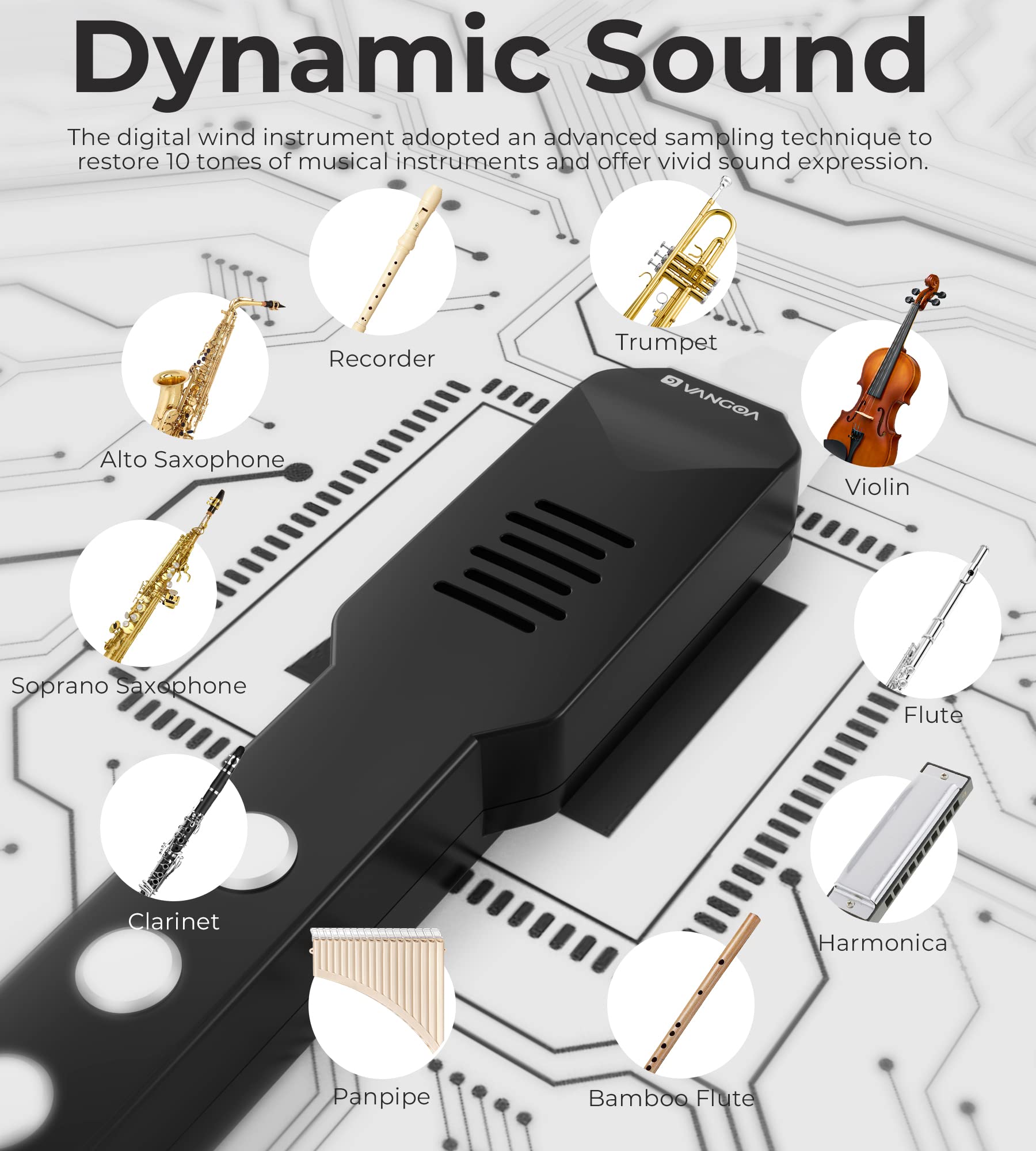 Snapklik.com : Vangoa EWI-100 Portable Mini Digital Electronic Wind ...