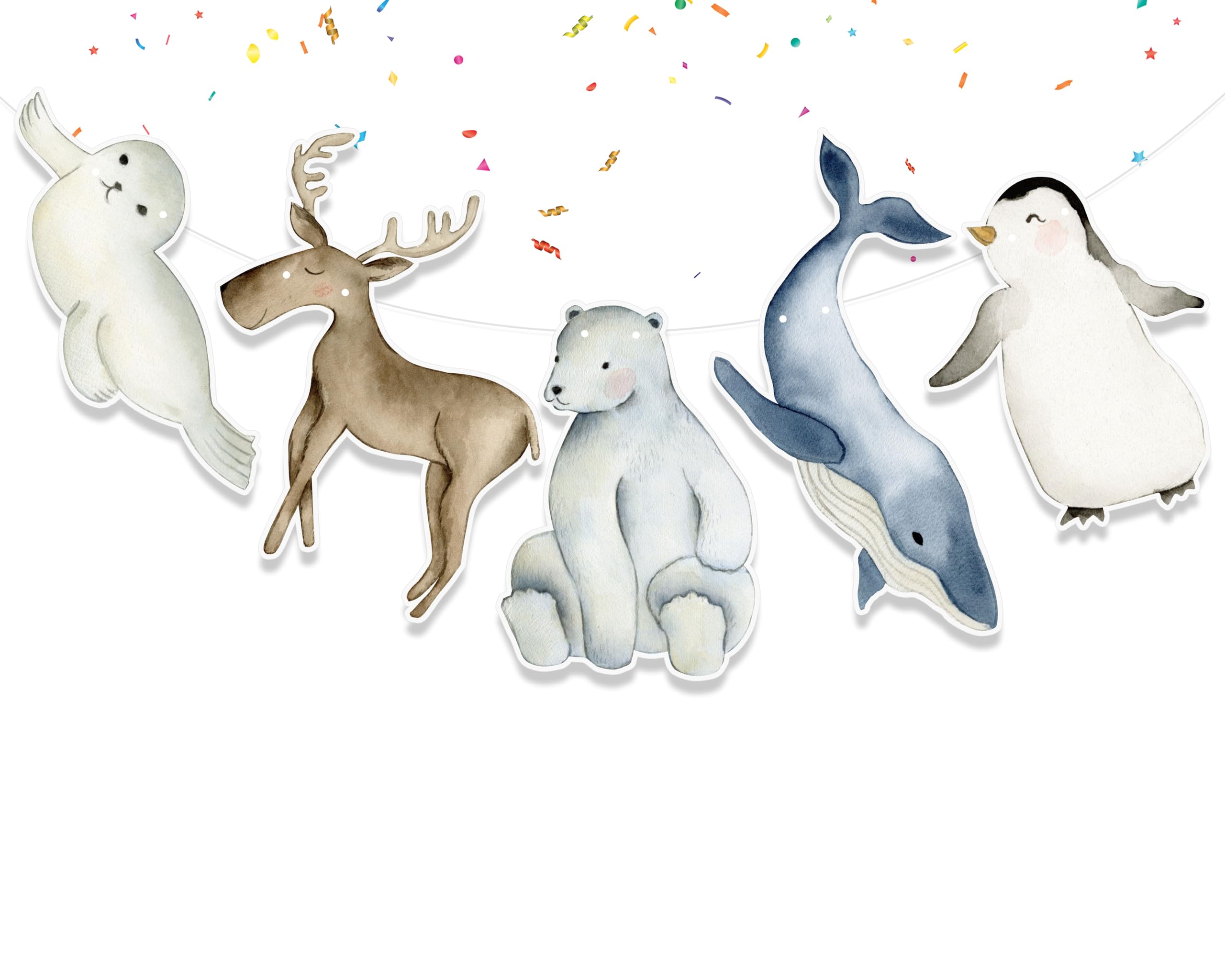 Amazon.com: Arctic Animals Images Banner - Set of 5 | Perfect for ...