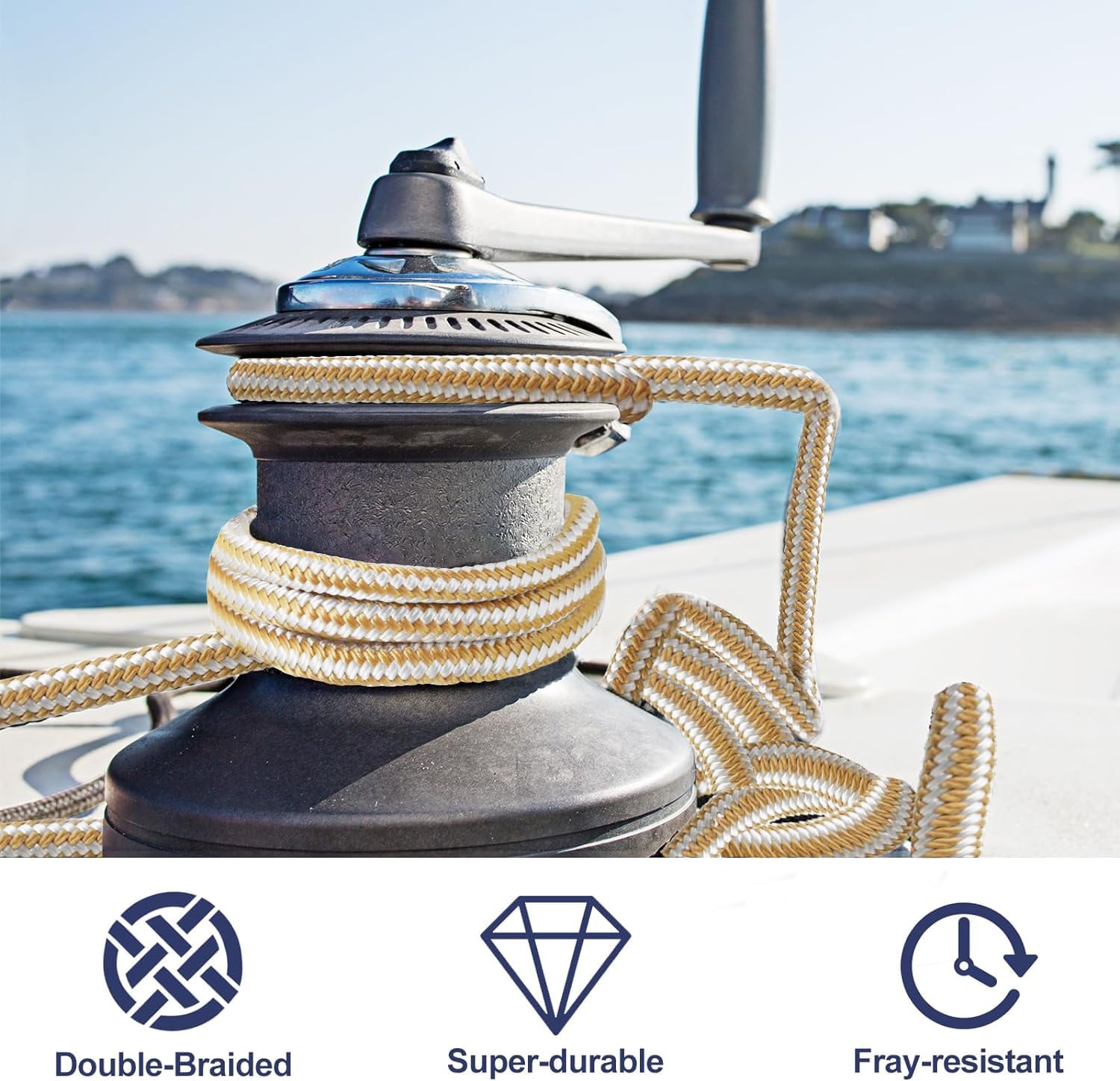 TetherTite Dock Lines for Boats 5/8 Inch 20 Feet, Double-Braided Nylon ...