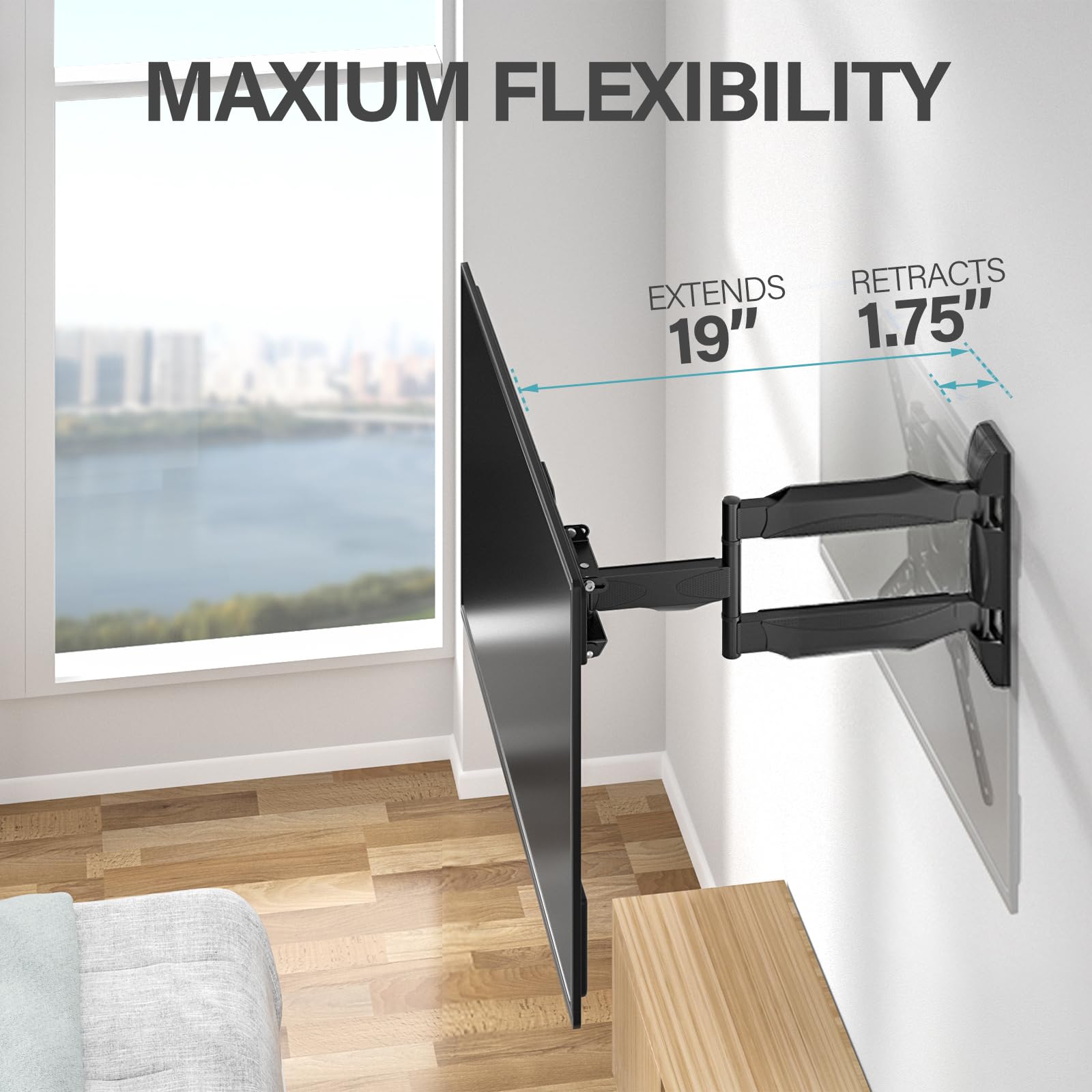 Snapklik.com : Crkmire Full Motion TV Wall Mount For Most 26-60 Inch ...