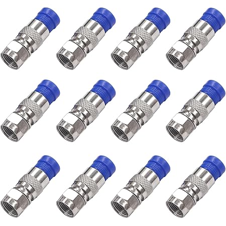 Amazon.com: RG6 F Type Connector Coax Compression Fitting Coaxial ...