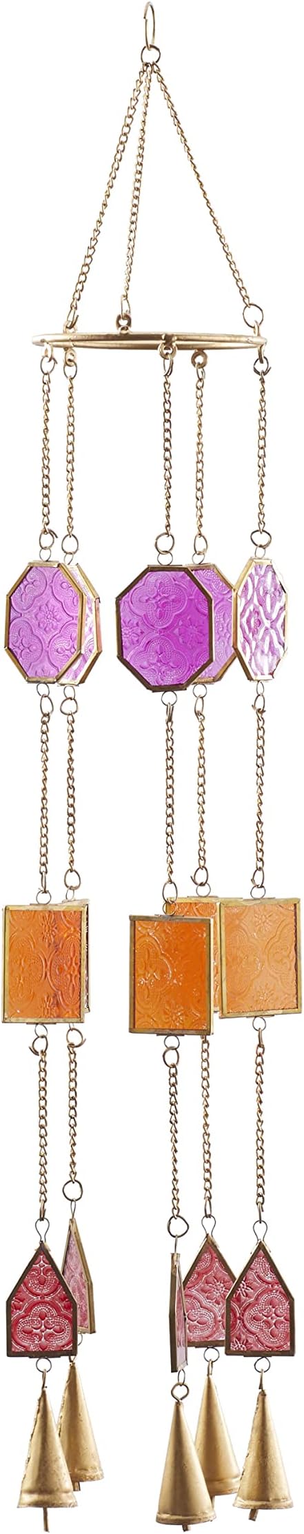 Amazon.com : The Novogratz Metal Geometric Indoor Outdoor Windchime ...