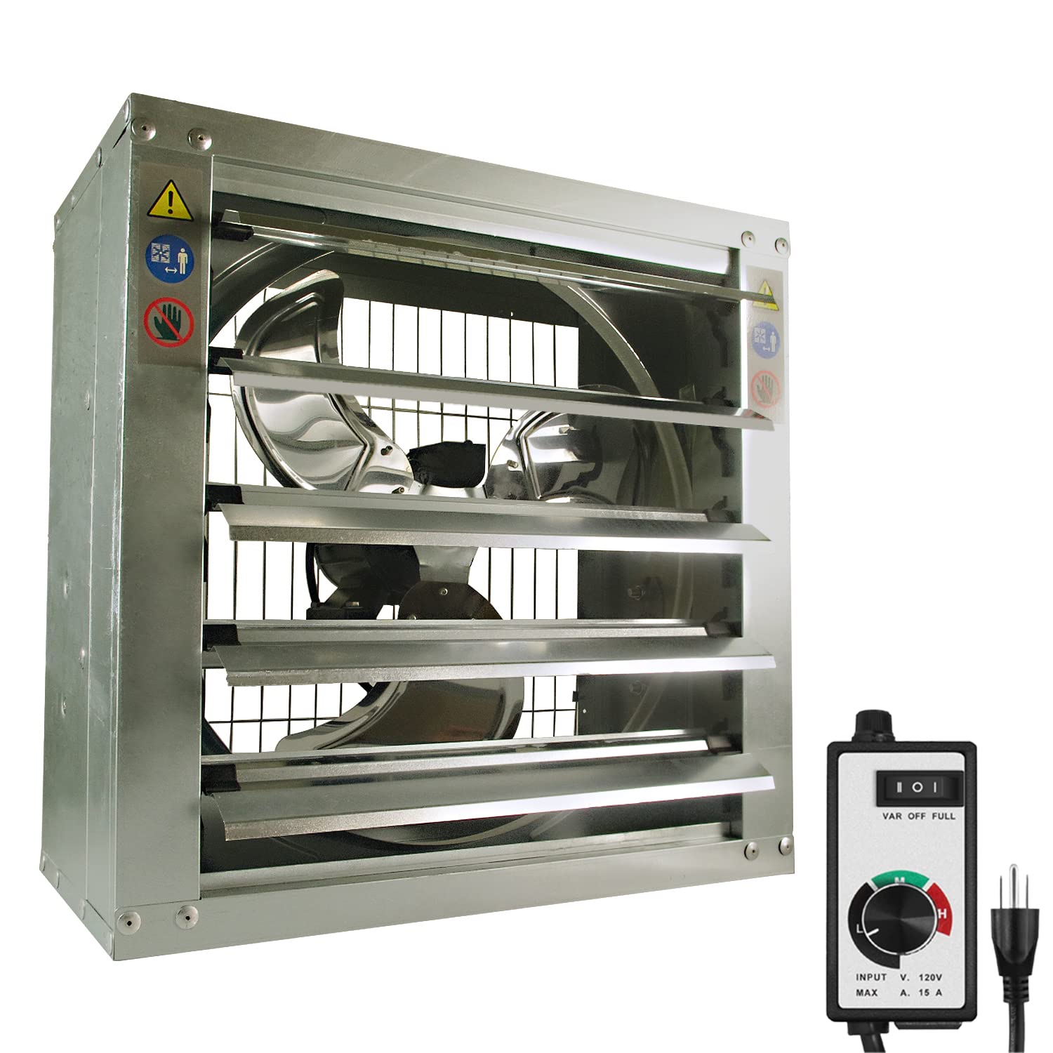 Amazon.com: GRELWT 24" Wall Mounted Exhaust Fan - Variable Speed ...