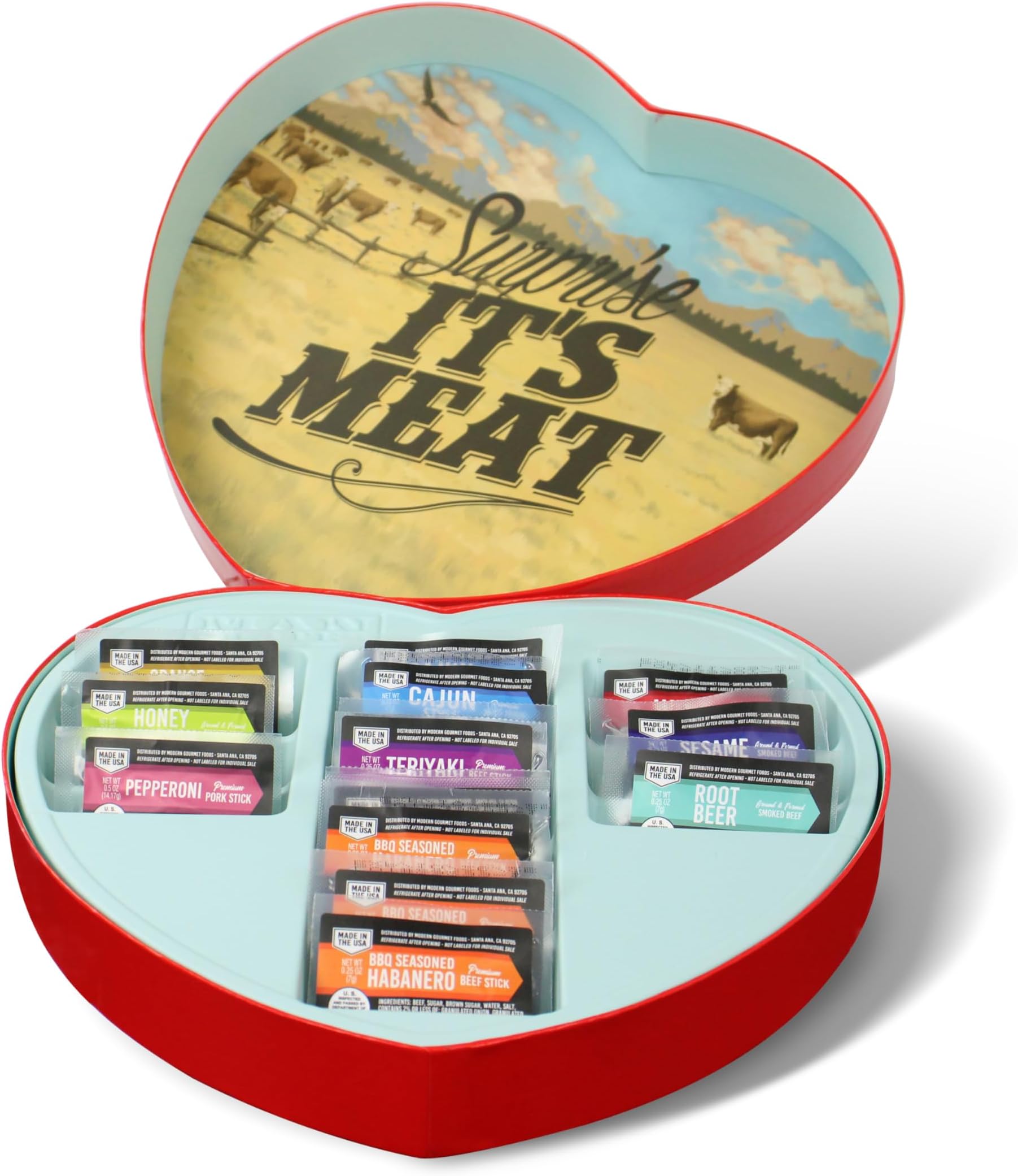 Amazon.com: Jerky Heart – Includes 14 Delicious Beef Jerky Snacks With ...