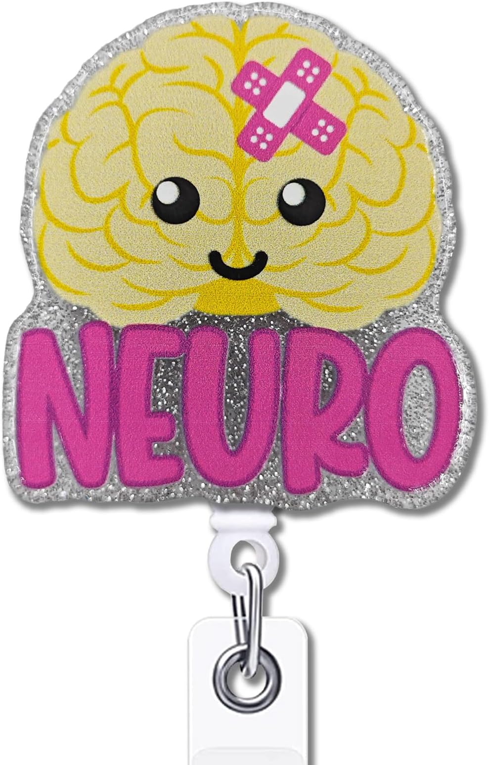 Amazon.com : ANDGING Human Brain Anatomy Badge Reel Cute Funny Mental ...