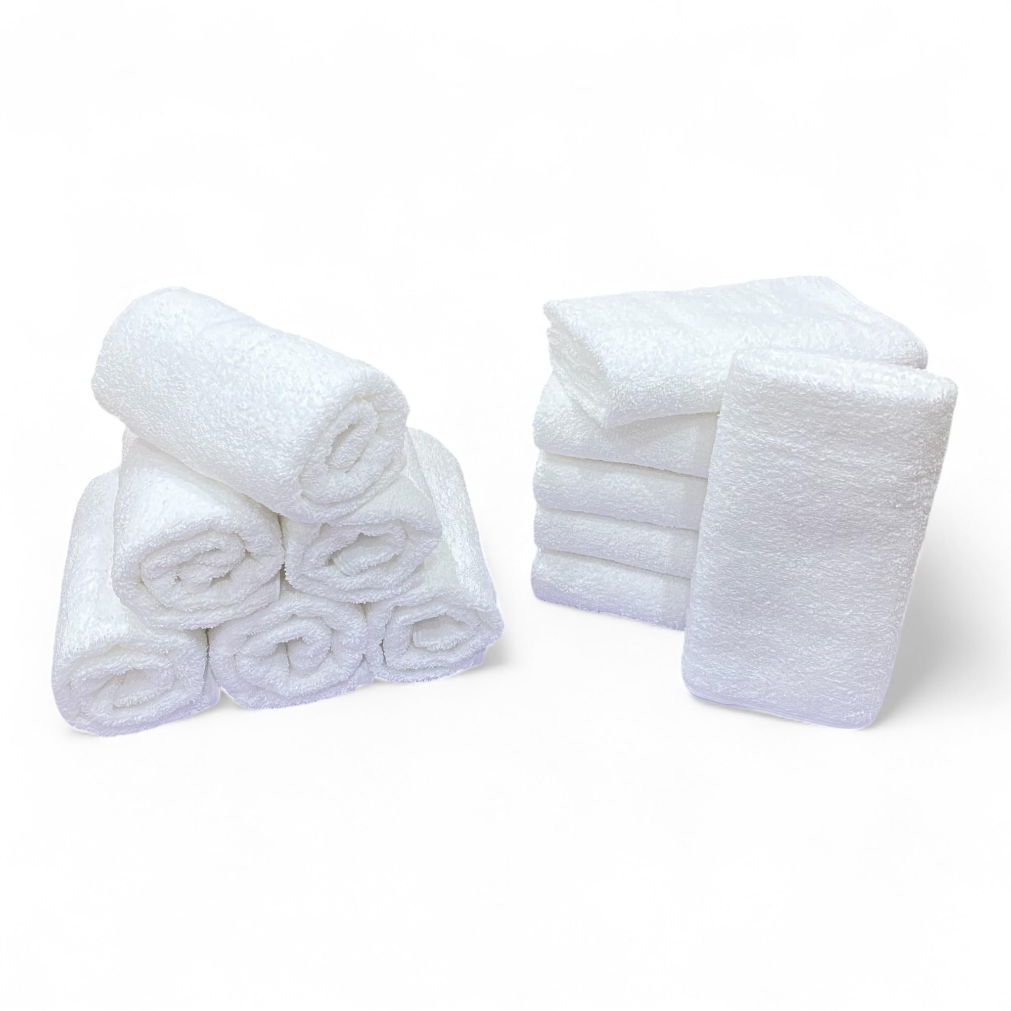 Amazon.com: MadeTerra S Premium White Hand Towels - Pack of 12-100% ...