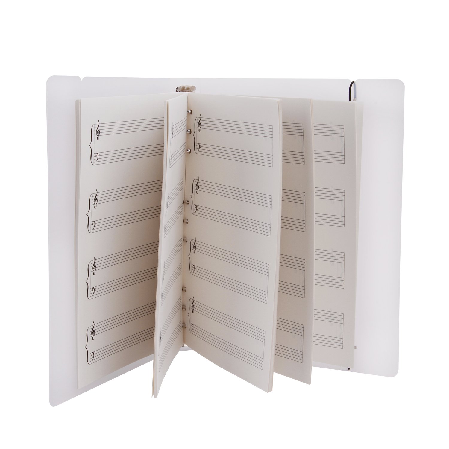 Buy Blank Sheet Music Treble Clef And Bass Clef Empty Template,Spiral ...